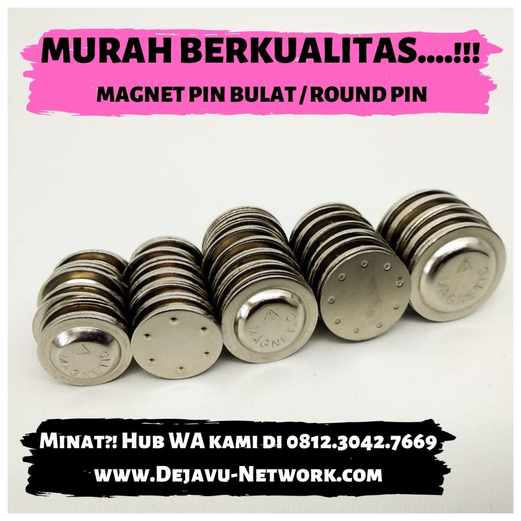 hub: 0857.3228.0669 | Grosir Magnet Pin Bulat/Magnetic Round Pin Logo ...
